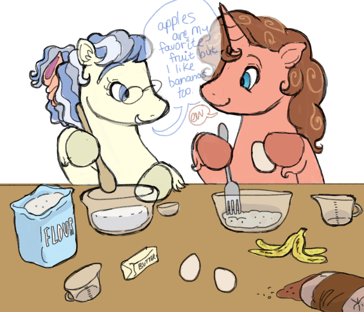 #3499882 - safe, artist:universalheart, oc, oc only, oc:banana pie, oc ...