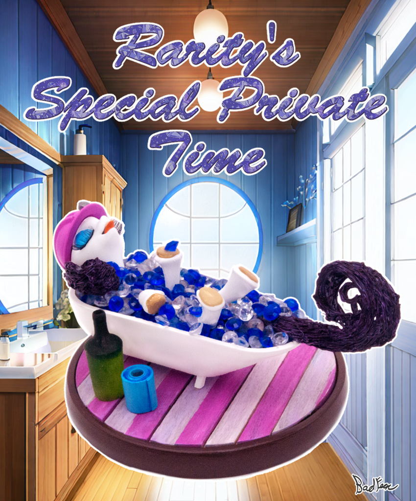 #3512318 - safe, artist:thebadfaerie, rarity, pony, unicorn, g4, bath ...