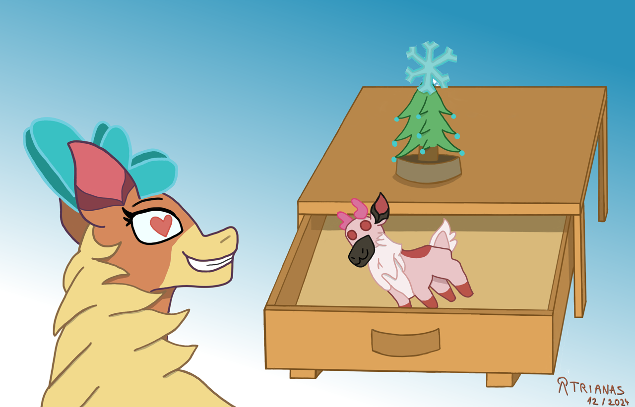 #3512480 - safe, artist:atrianas, velvet (tfh), vixen (tfh), deer, them ...