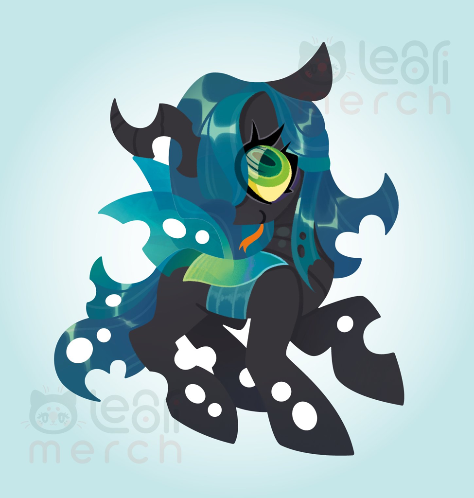 #3512859 - safe, artist:lenori, queen chrysalis, changeling, g4, cute ...