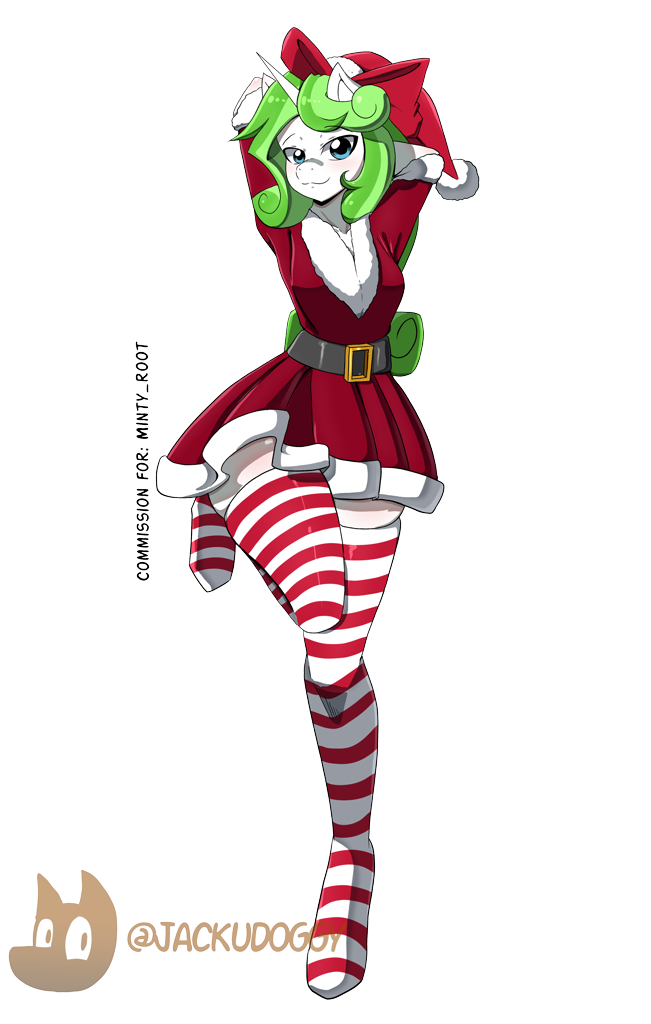 #3513618 - suggestive, artist:jackudoggy, oc, oc only, oc:minty root ...