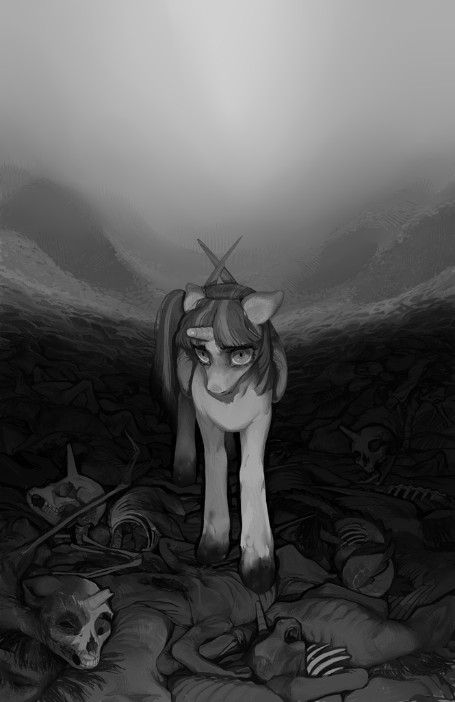 #3516094 - grimdark, grotesque, artist:yanisfucker, spike, twilight ...