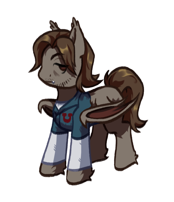 #3516816 - safe, artist:ju4111a, bat pony, bat wings, clothes, hoof ...