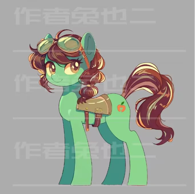 #3500718 - safe, artist:tuyeer, oc, oc only, oc:apple rassiekiaa, pony ...