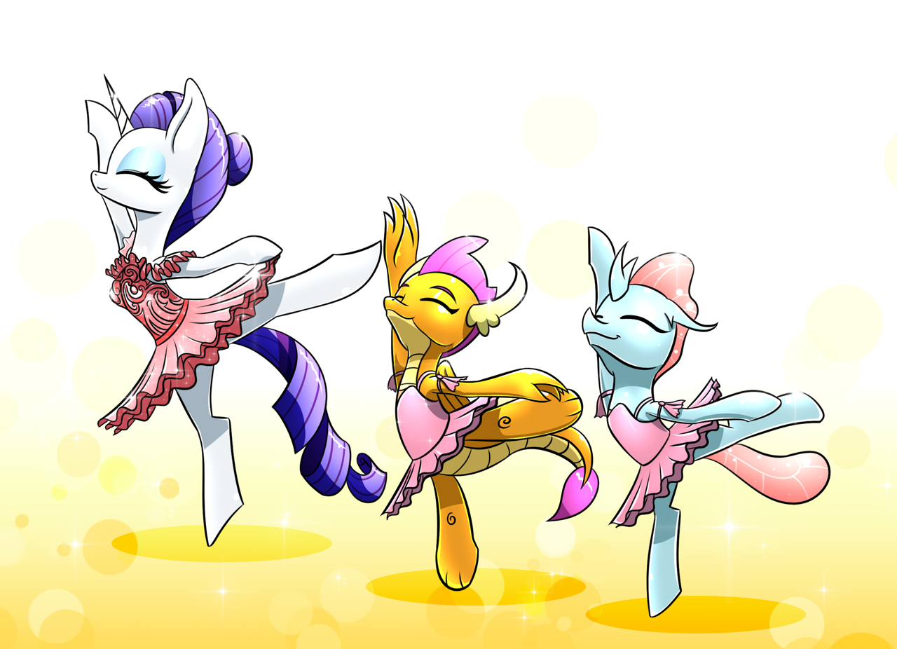 #3518140 - safe, artist:questionmarkdragon, ocellus, rarity, smolder ...