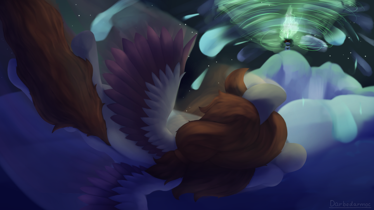 #3518339 - safe, artist:darbedarmoc, oc, oc only, oc:minerva, pegasus, pony, unicorn, boss ...