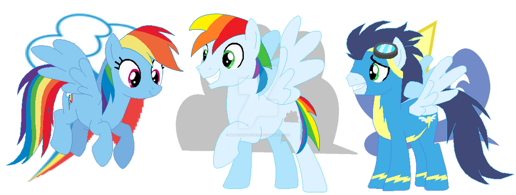 #3501651 - safe, artist:mlpdisneylover, rainbow dash, soarin', pegasus ...