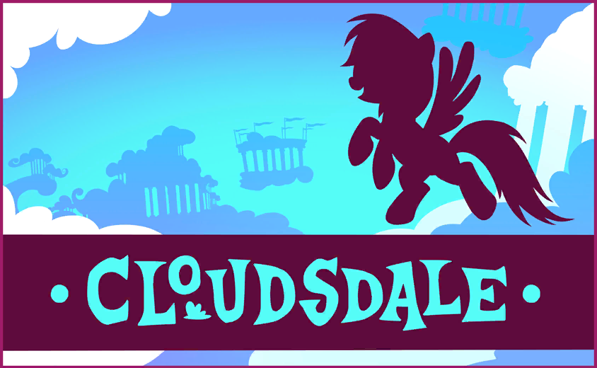 #3503559 - safe, rainbow dash, pegasus, pony, g4, cloudsdale, my little pony: celebration ...