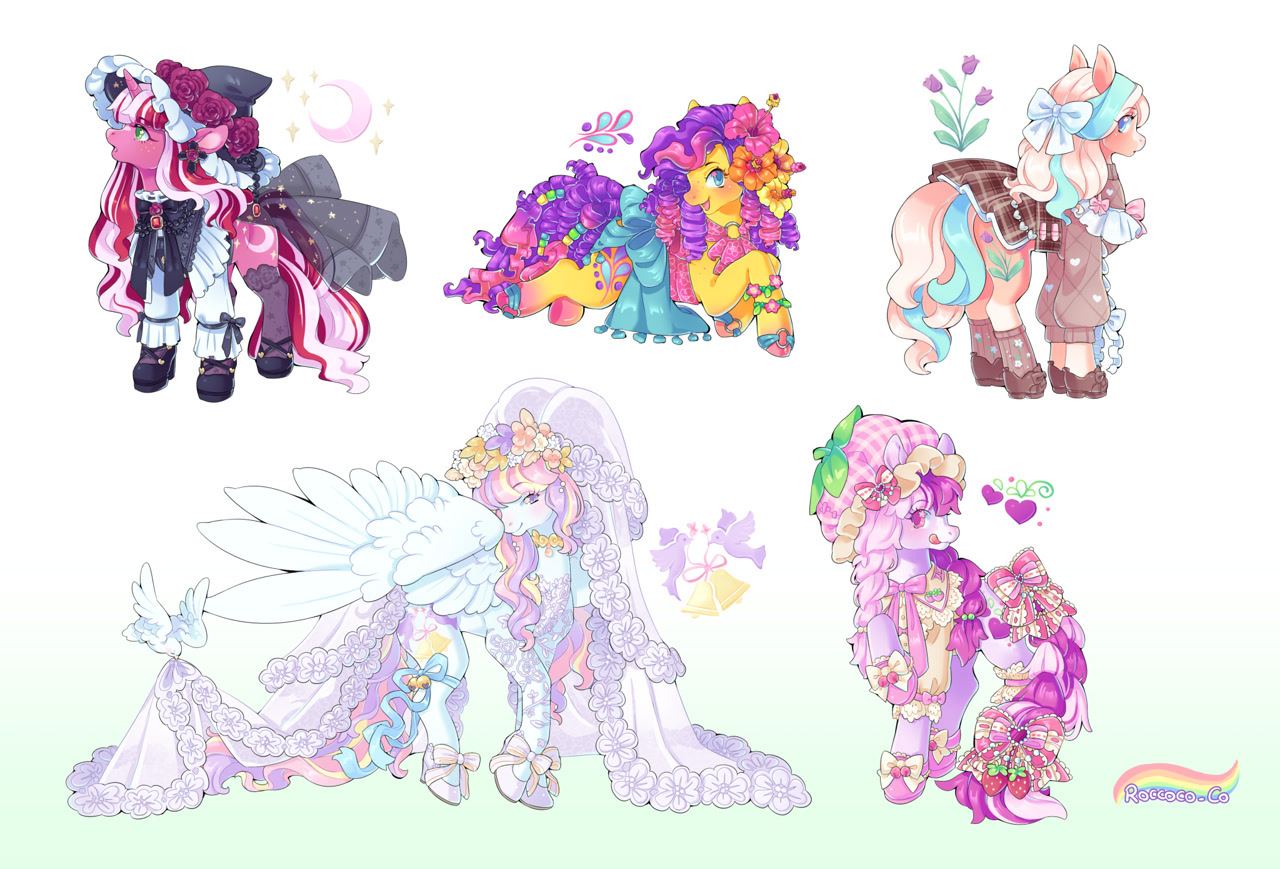 #3299042 - safe, artist:roccoco-co, pegasus, pony, clothes, female, mare, reference sheet ...