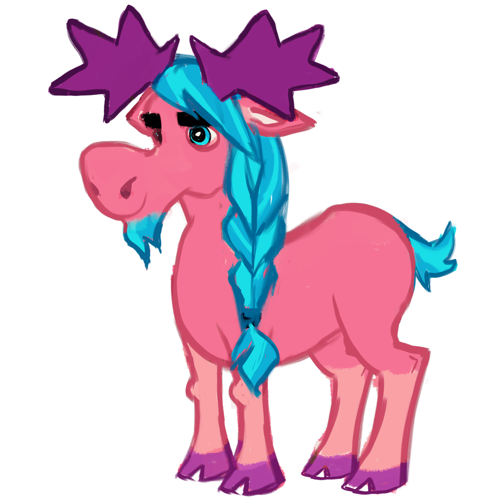 #3300733 - safe, artist:catachromatic, moose, antlers, beard, blank ...