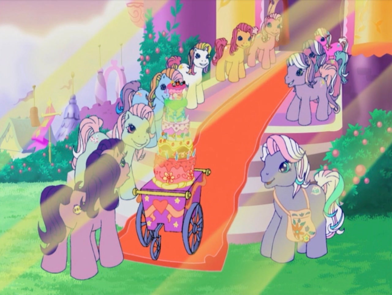 #3300843 - safe, screencap, cotton candy (g3), kimono, minty, pinkie ...