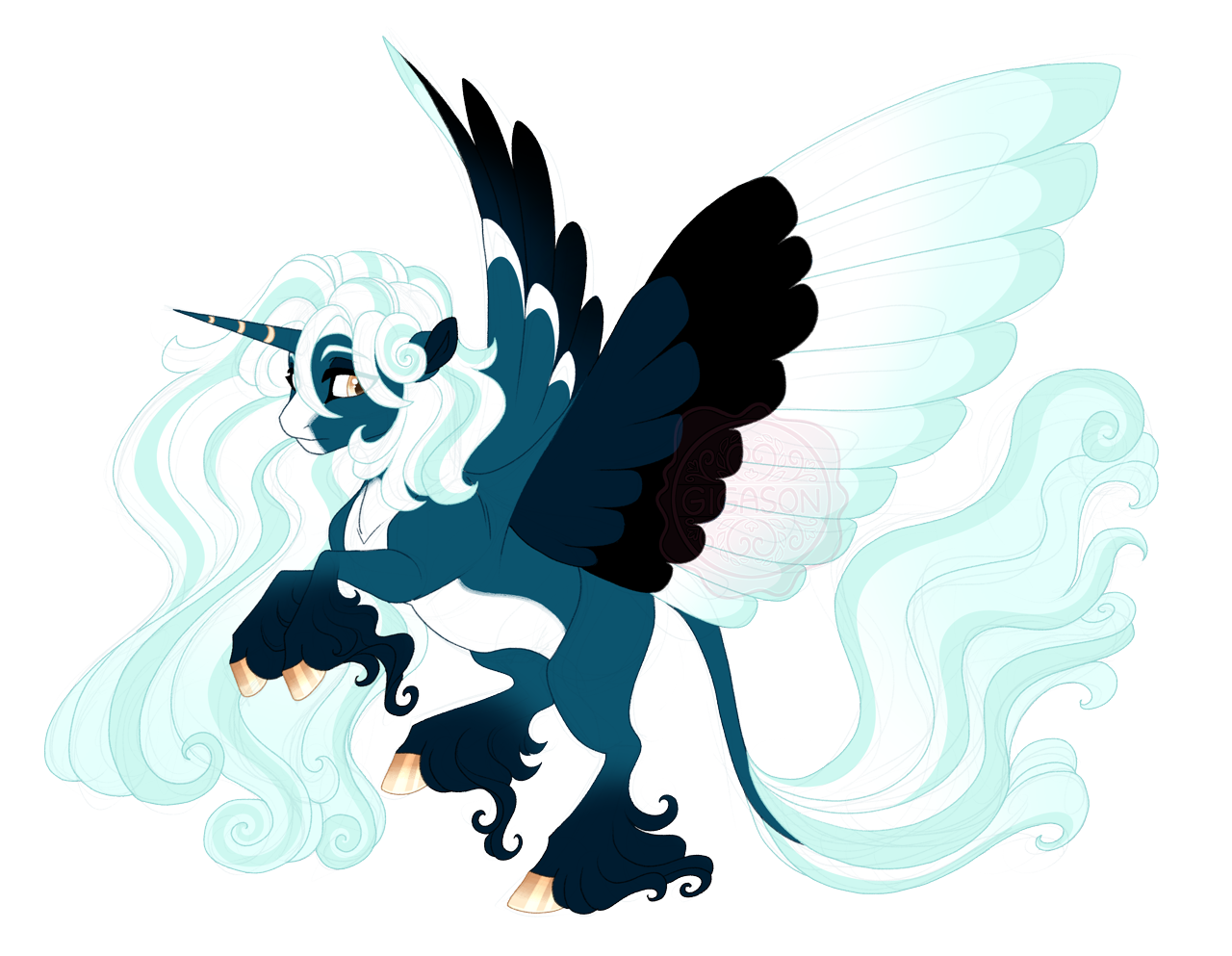 #3302000 - safe, artist:gigason, oc, oc only, oc:wetland, alicorn, pony ...