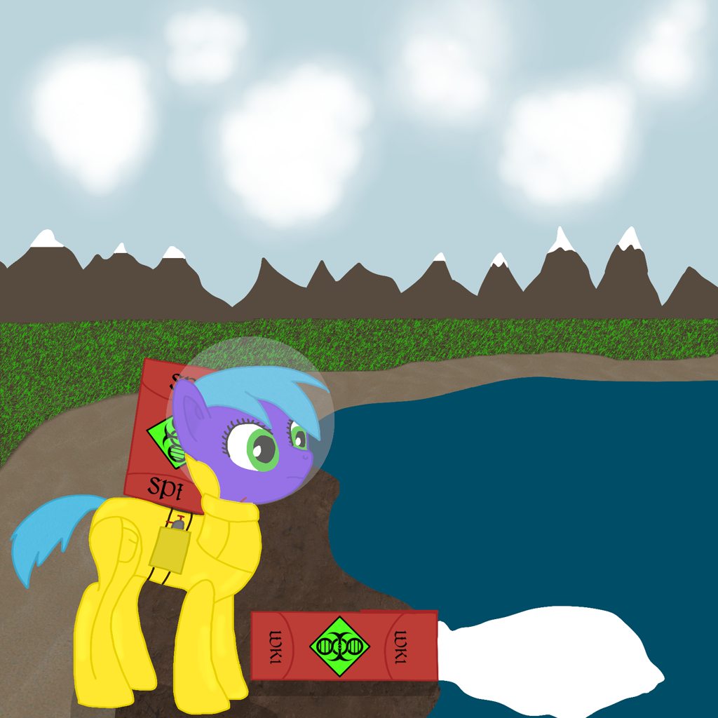 #3302983 - safe, artist:xada, oc, earth pony, goo, pony, barrel, blue ...
