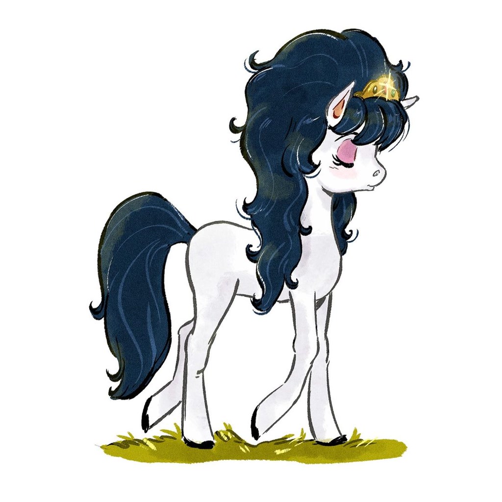 #3303128 - safe, artist:samyerdini, horse, eyes closed, female, filly ...