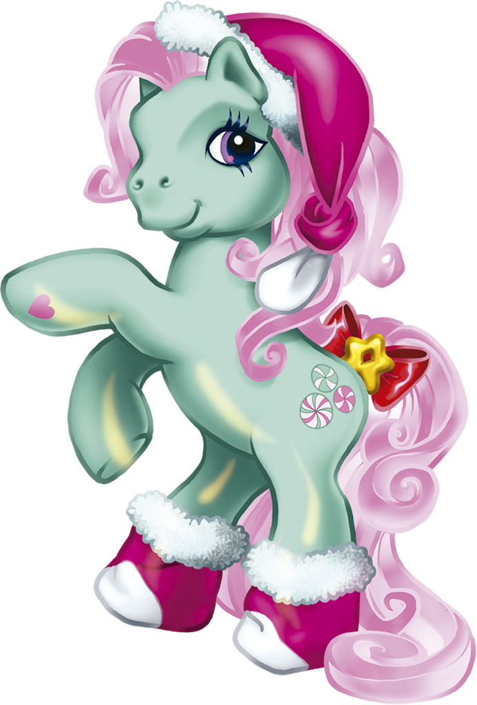 #3304069 - safe, minty, earth pony, pony, g3, official, bow, christmas ...