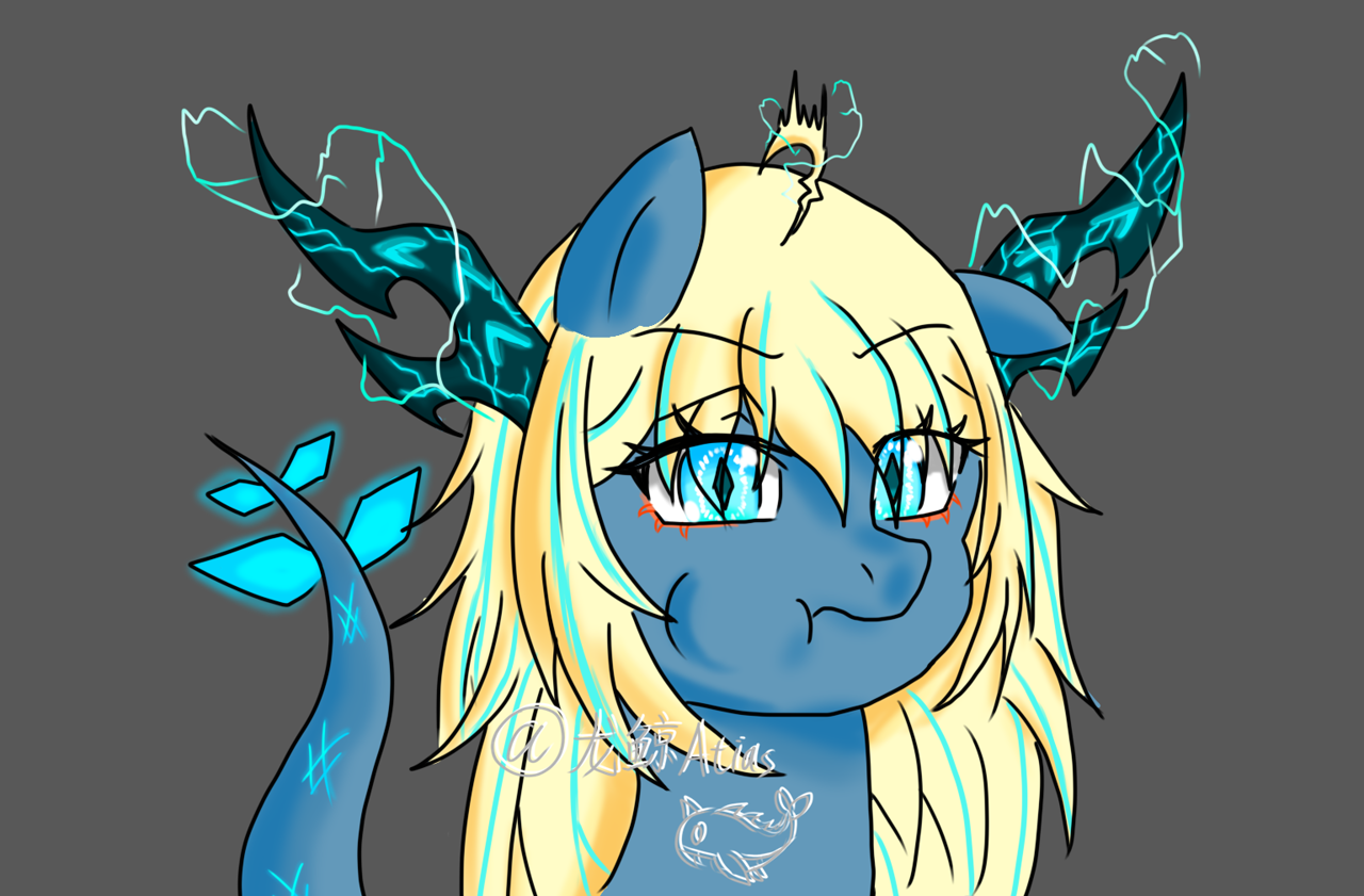 #3304903 - safe, artist:dw_atias, oc, oc:electric claw, dracony, dragon, hybrid, dragon horns ...