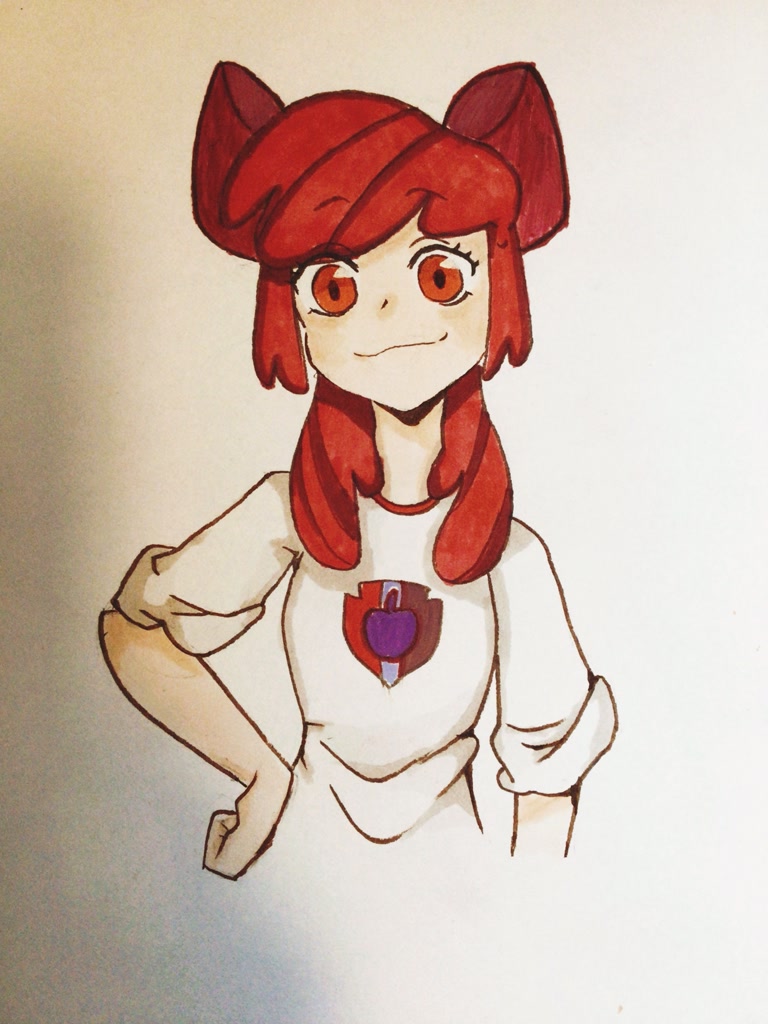 #3305336 - safe, artist:xinjinjumin6189164, apple bloom, human, g4 ...