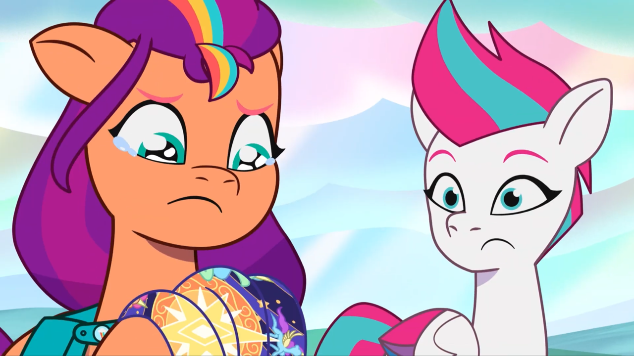 #3307772 - safe, screencap, sunny starscout, zipp storm, earth pony, pegasus, pony, g5, my ...