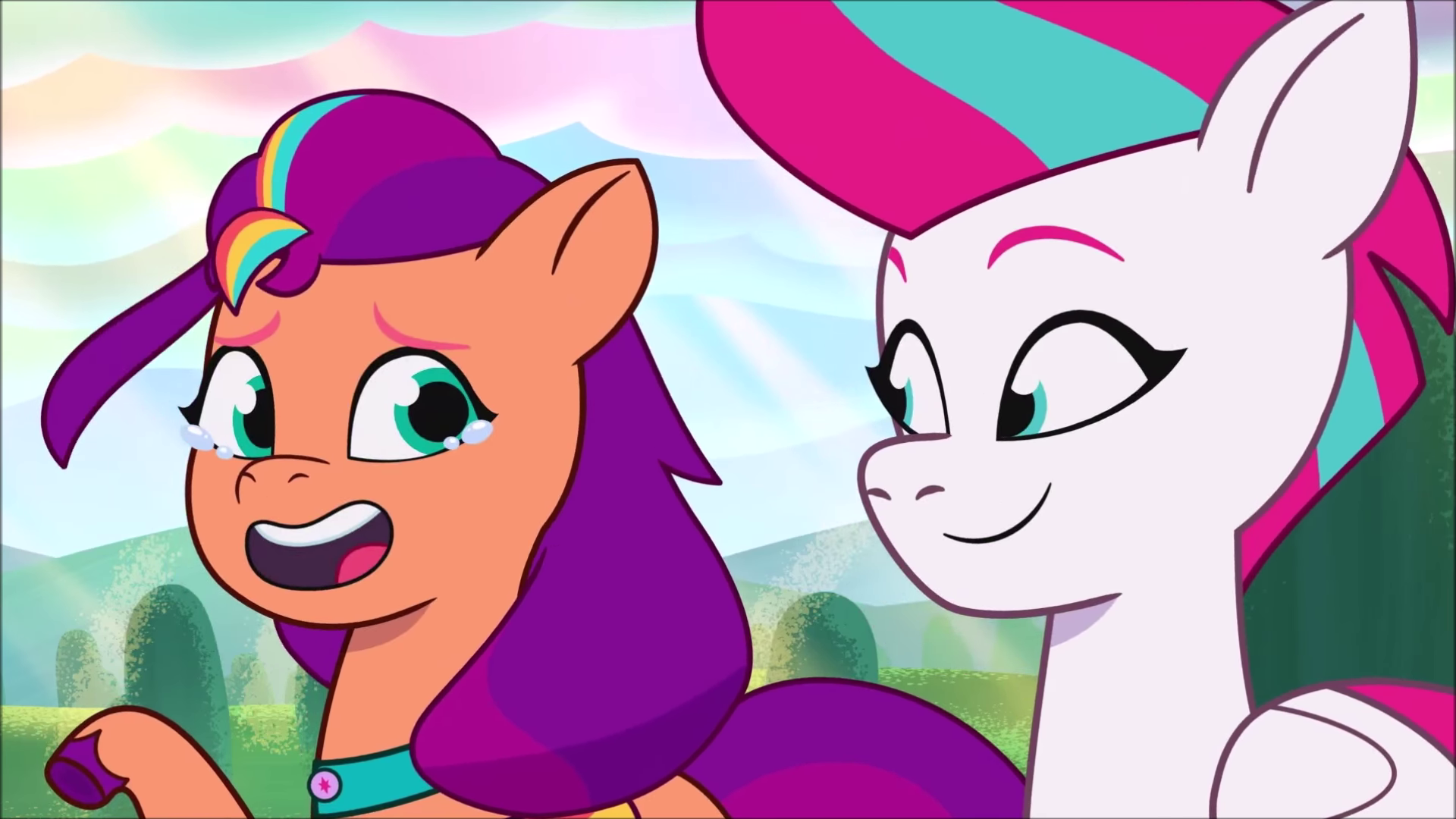 #3307986 - safe, screencap, sunny starscout, zipp storm, alicorn, earth pony, pegasus, pony, g5 ...