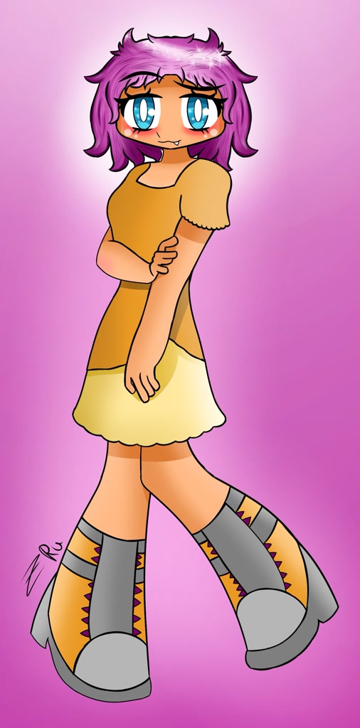 #3308744 - safe, artist:ru, smolder, human, g4, arm grab, blushing ...