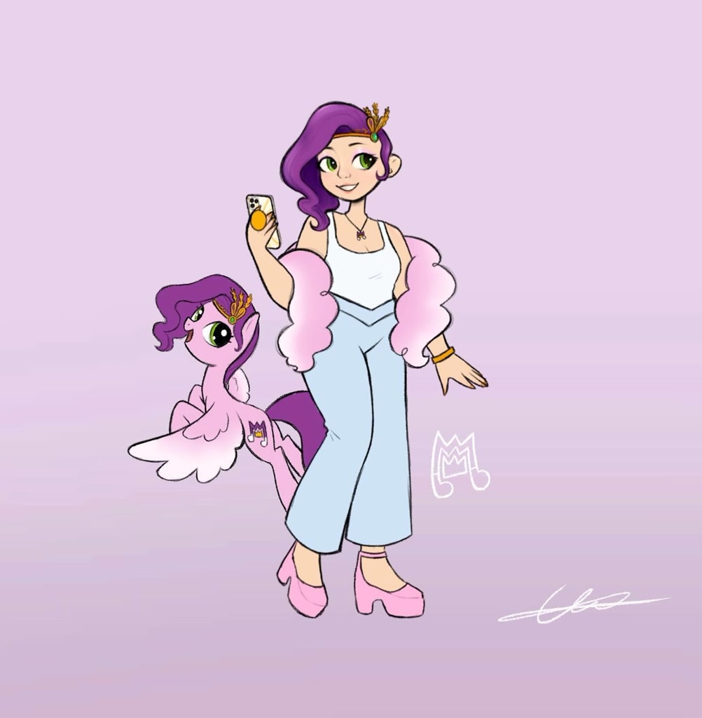 #3310338 - safe, artist:carolina_art, pipp petals, human, pegasus, pony ...