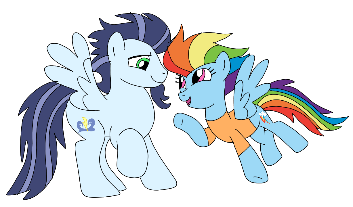 #3310947 - safe, artist:dasher666, rainbow dash, soarin', pegasus, pony ...