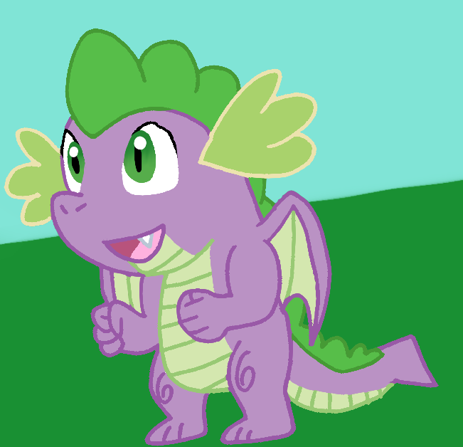 #3311283 - safe, artist:cmara, spike, dragon, g4, male, solo, winged ...