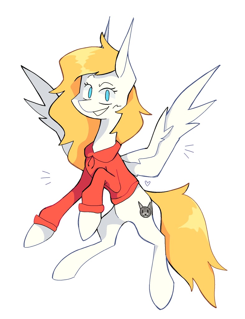 #3311660 - safe, artist:volchok, oc, oc only, oc:fox, cat, pegasus ...