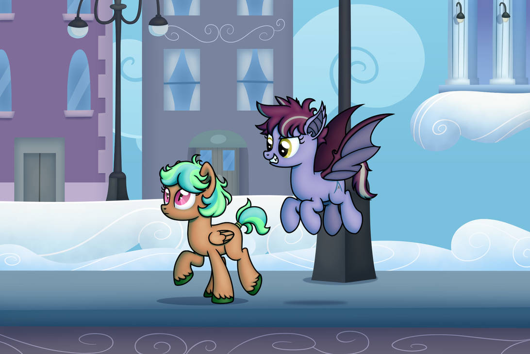 #3311717 - safe, artist:rociovioleta, oc, oc:dreary dew, oc:razor edge ...