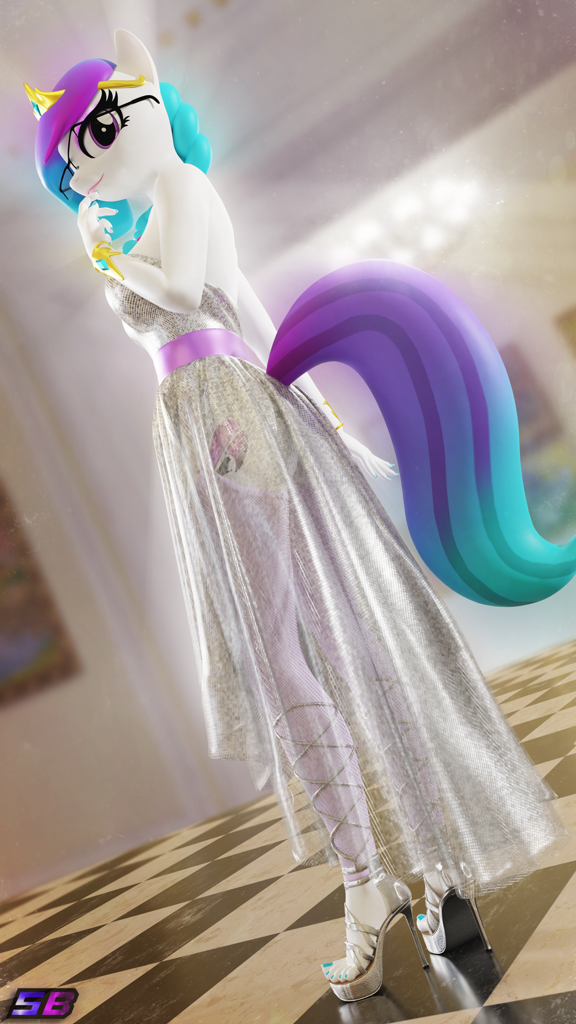 #3293639 - safe, artist:shadowboltsfm, oc, oc:aurora starling, anthro, plantigrade anthro, 3d ...