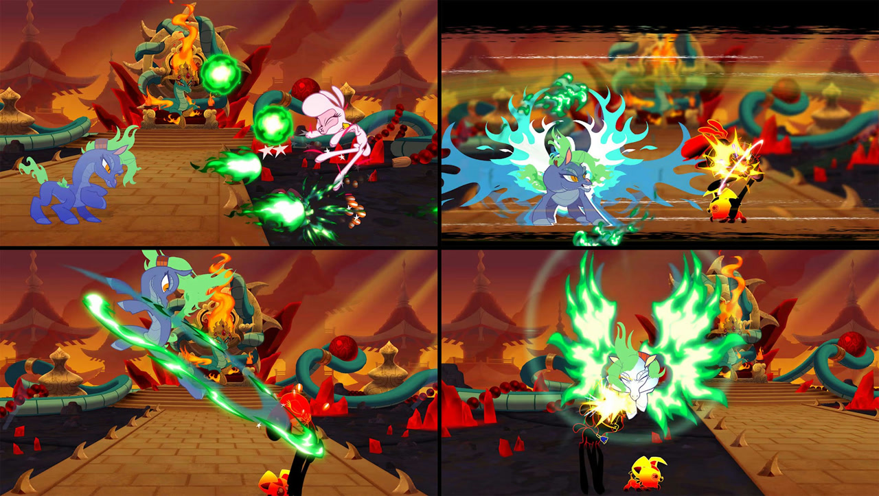 #3294804 - safe, screencap, baihe (tfh), pom (tfh), the empress (tfh), dragon, hybrid, longma ...