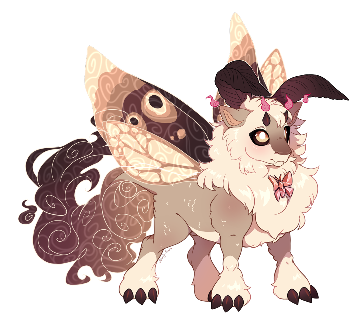 #3295698 - safe, artist:shady-bush, oc, oc only, moth, mothpony ...