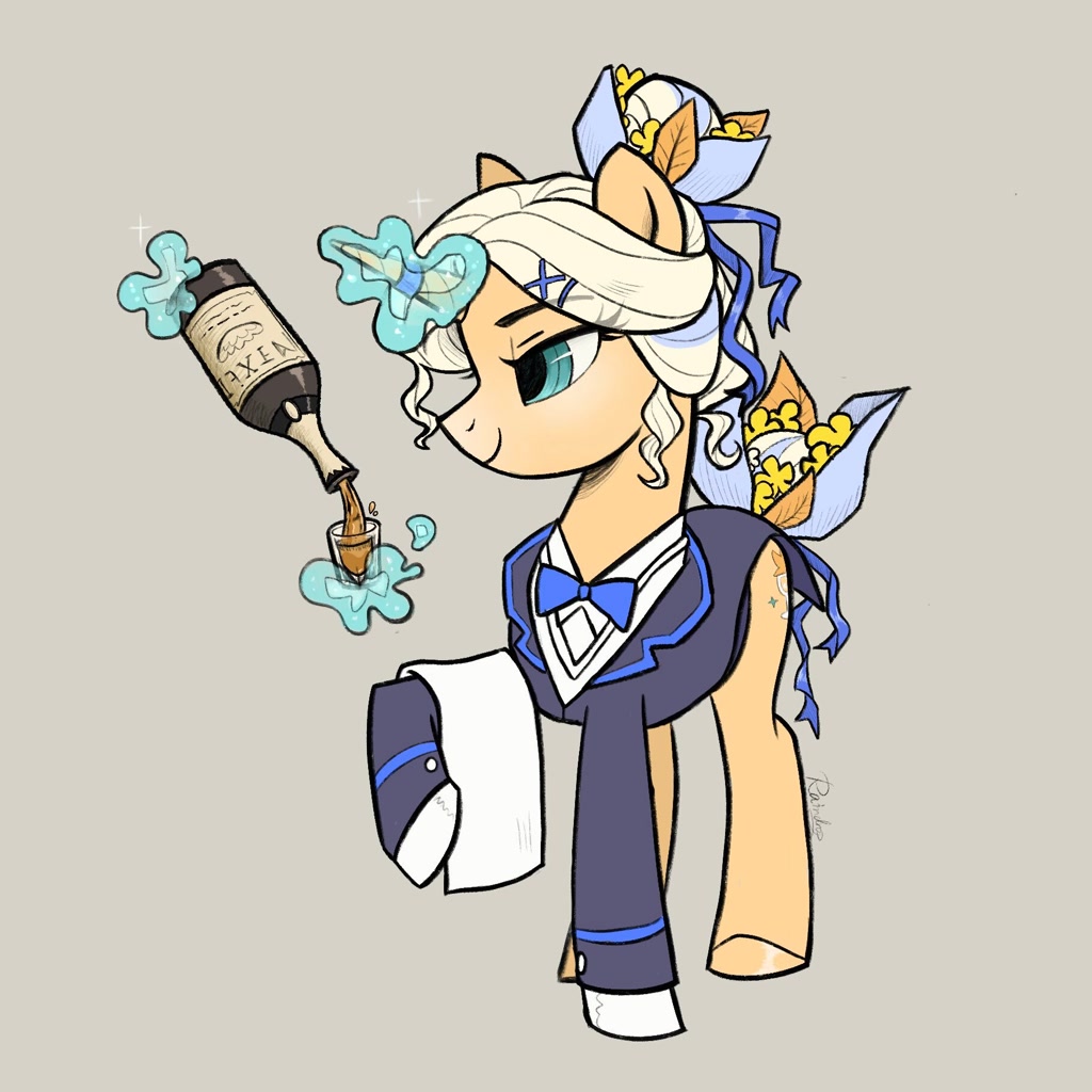 #3296142 - safe, artist:raindrophalo, oc, oc only, pony, unicorn, horn, solo, unicorn oc ...