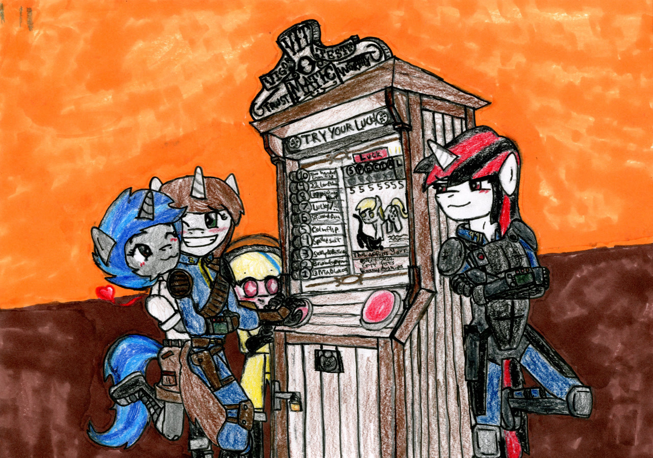 #3296431 - safe, artist:joshjenkins6, derpy hooves, oc, oc:blackjack ...