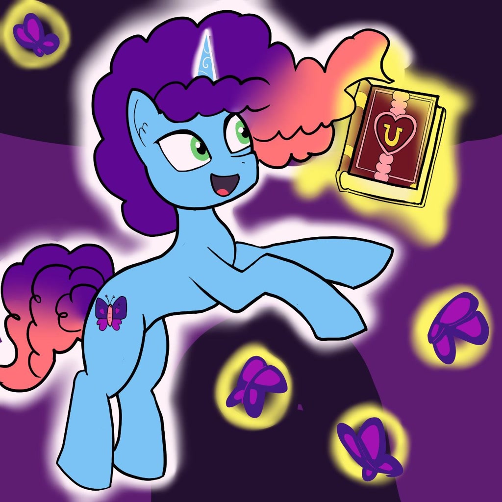 #3297236 - safe, artist:peel_a_na, misty brightdawn, butterfly, pony, unicorn, g4, g5, misty ...