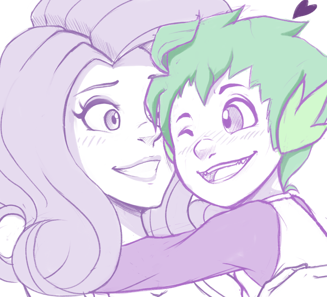 #3319134 - dead source, safe, artist:sallymon, rarity, spike, human, g4 ...