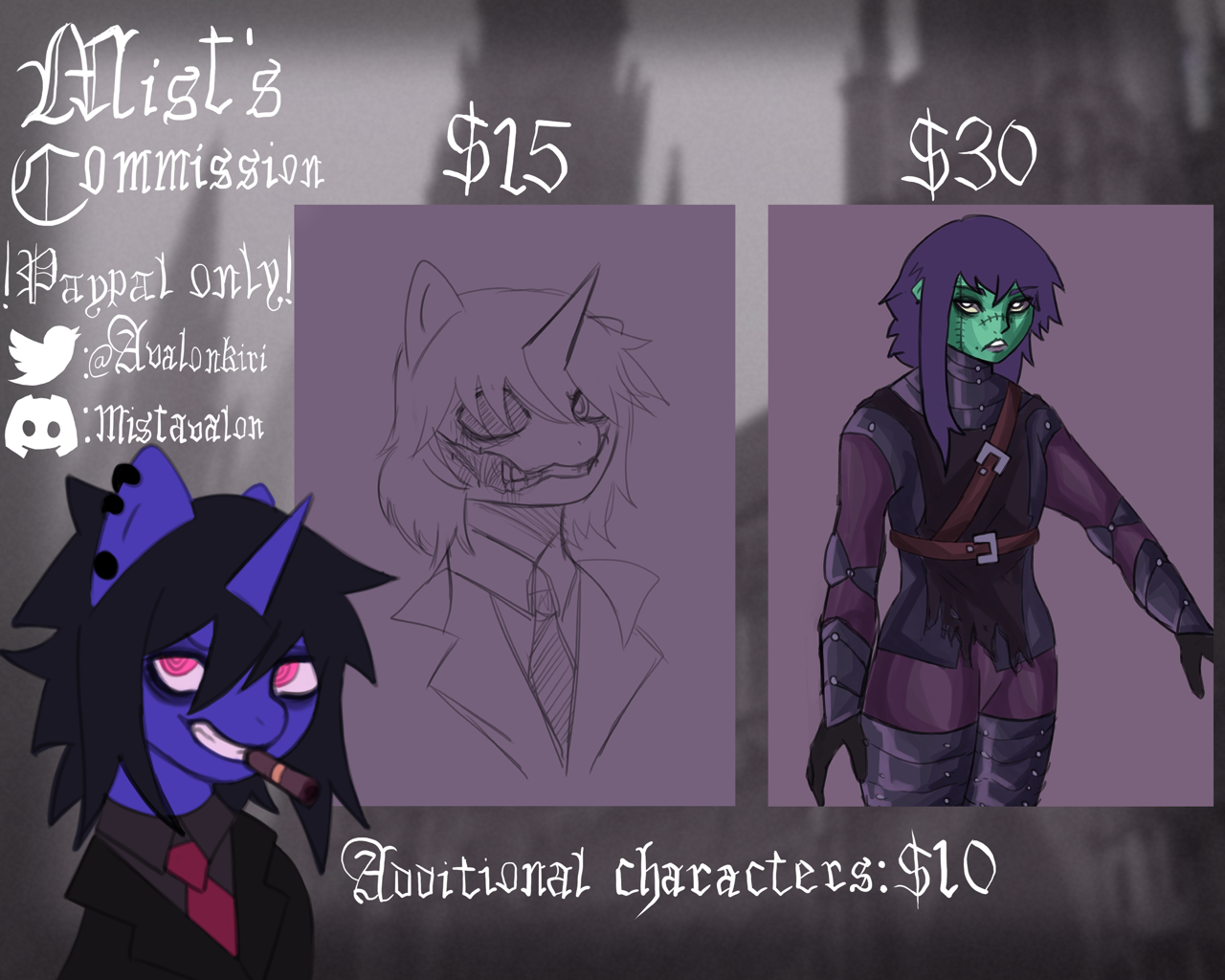 #3319724 - safe, artist:sleepymist, oc, oc:mist avalon, unicorn, advertisement, clothes ...