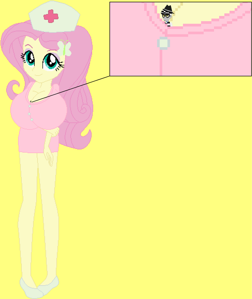 #3321895 - suggestive, artist:sturk-fontaine, fluttershy, oc, oc:checkerboard, human, equestria ...