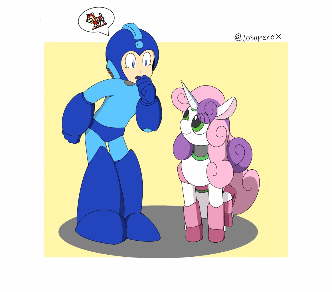 #3322379 - safe, artist:josuperex, sweetie belle, pony, robot, robot ...