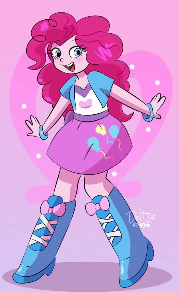 #3322496 - safe, artist:delijz, pinkie pie, human, equestria girls, g4 ...