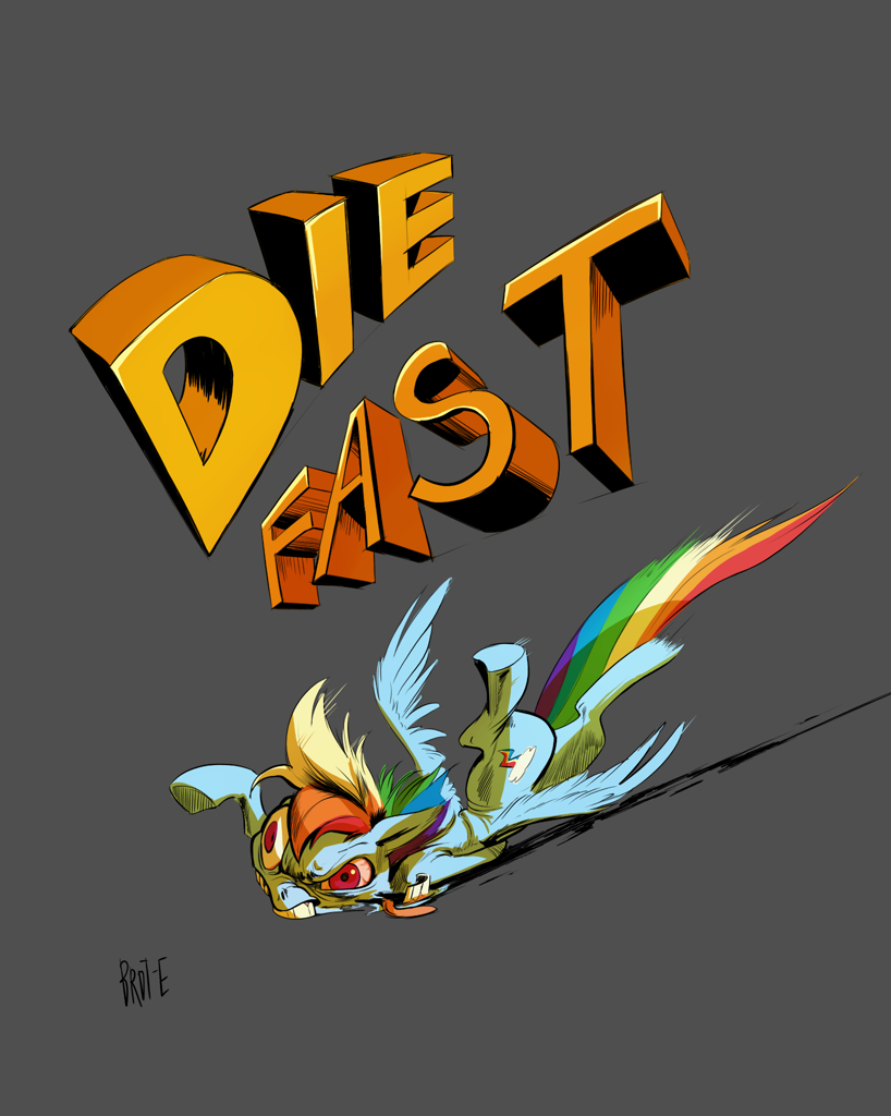 #3324347 - semi-grimdark, artist:brdte, rainbow dash, pegasus, pony, g4 ...