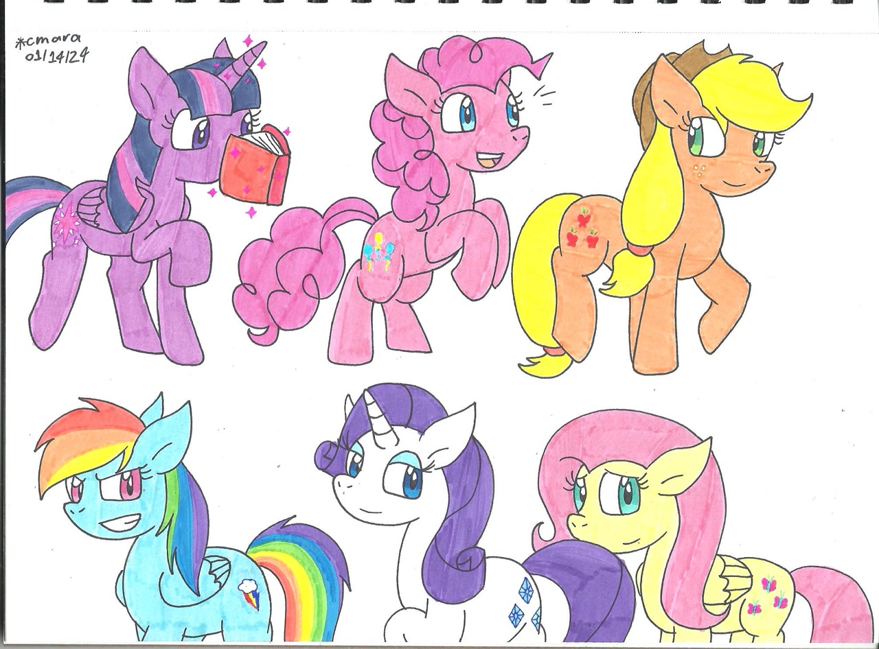 #3324865 - safe, artist:cmara, applejack, fluttershy, pinkie pie ...