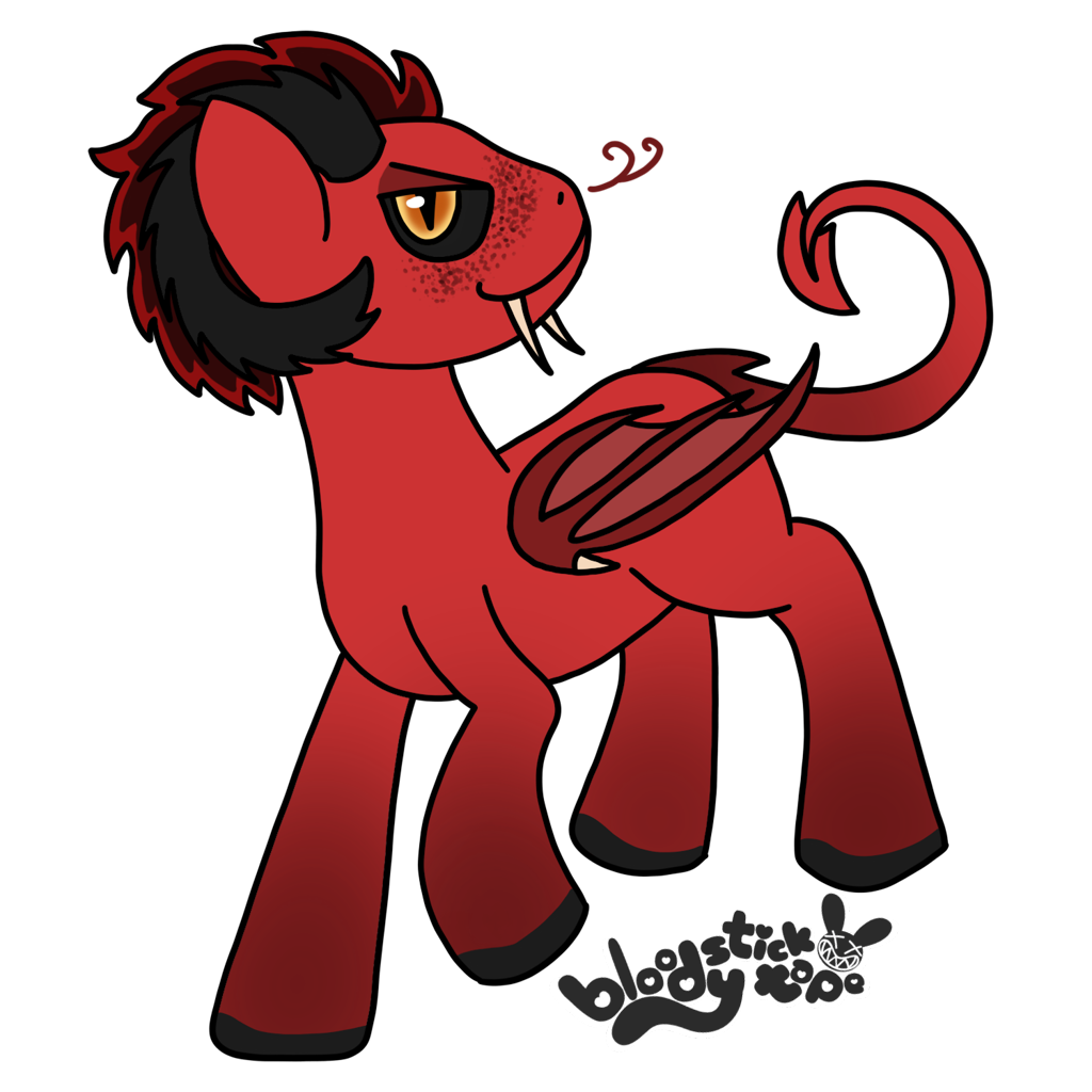 #3324966 - safe, artist:bloodysticktape, oc, oc:chillone, demon, demon ...