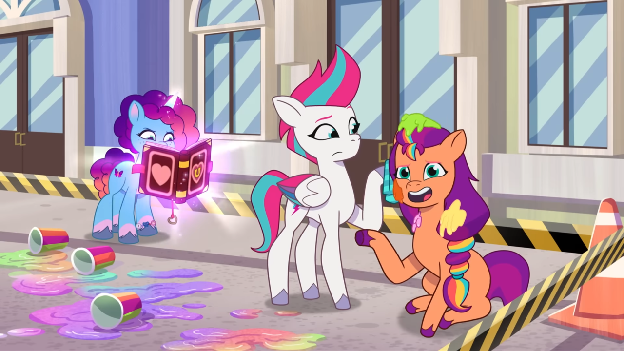 #3325166 - safe, screencap, misty brightdawn, sunny starscout, zipp ...