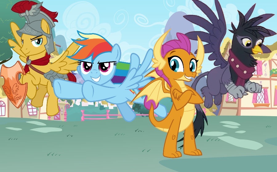 #3314070 - safe, artist:mm1928l, flash magnus, georgia, rainbow dash ...