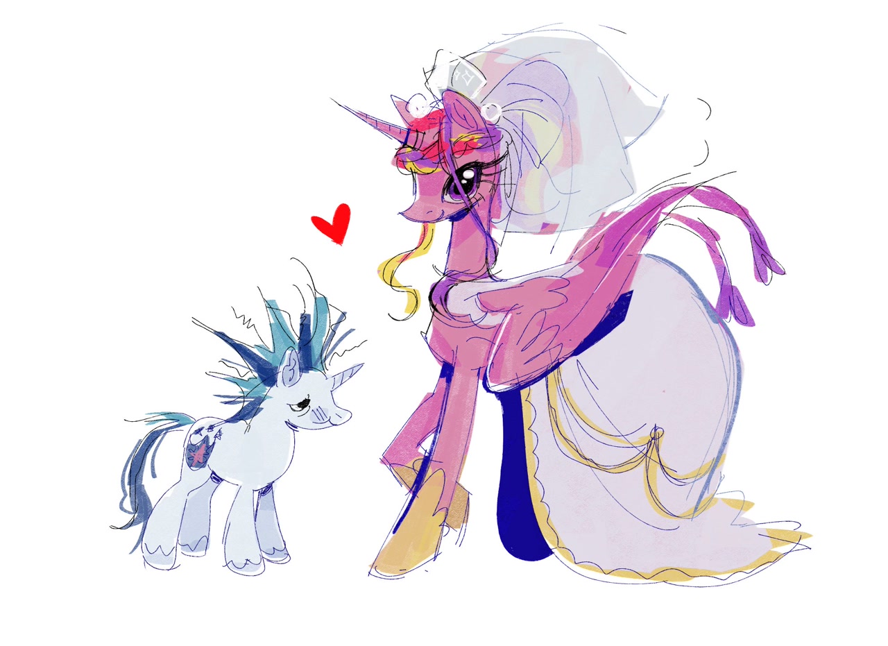#3327619 - safe, artist:fryologyyy, princess cadance, shining armor ...