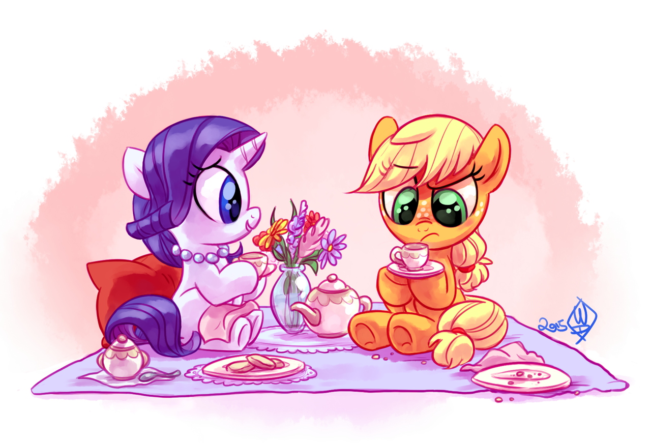 #3327792 - safe, artist:whitediamonds, applejack, rarity, earth pony ...