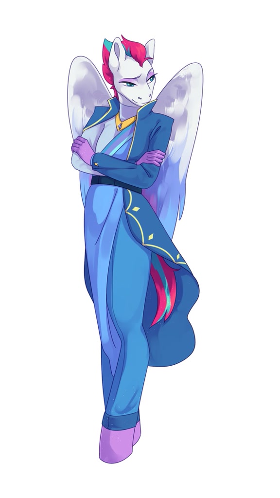 #3328208 - safe, artist:rowankitten, zipp storm, pegasus, anthro, g5 ...