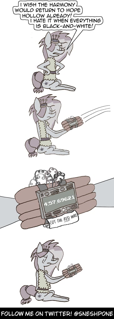 #3329389 - semi-grimdark, artist:sneshpone, kerfuffle, g4, bomb, color ...