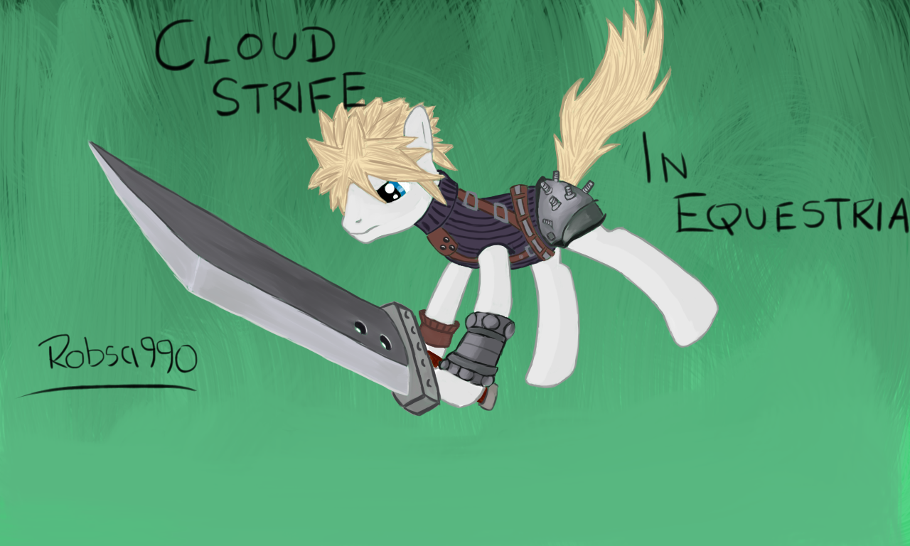 #3329401 - safe, artist:robin jacks, earth pony, pony, cloud strife ...